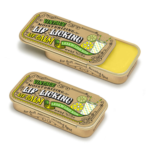 Lemon Lime Soda Lip Licking Flavored Lip Balm - Vintage Slider Tin ...